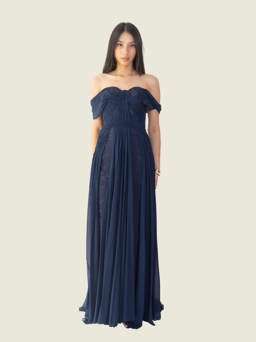Anthony Ramirez Custom Blue Lace Gown – Continuiti