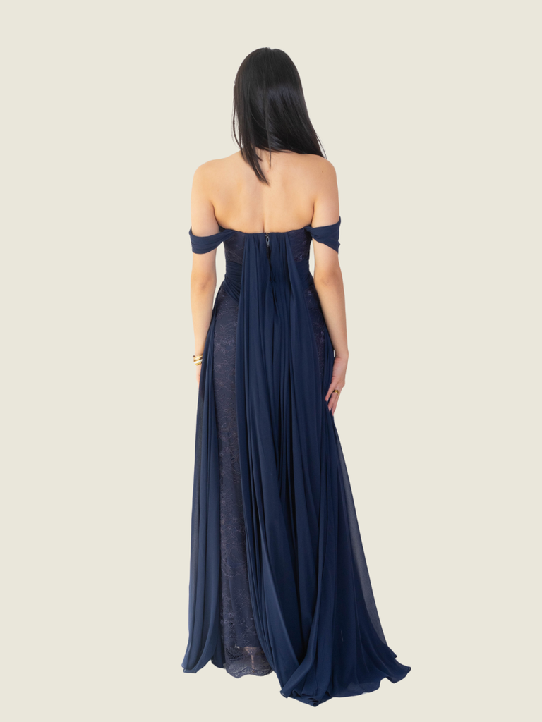 Anthony Ramirez Custom Blue Lace Gown – Continuiti
